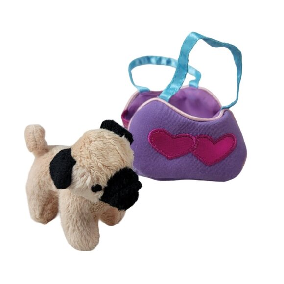 Battat | Toys | Battat Pucci Pups Pug Puppy Dog Plush Tan 25 Purple Pet ...
